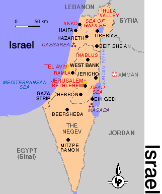 Map israel
