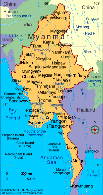 Myanmar Map