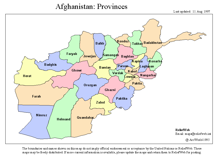 Baghlan Map - Afghanistan