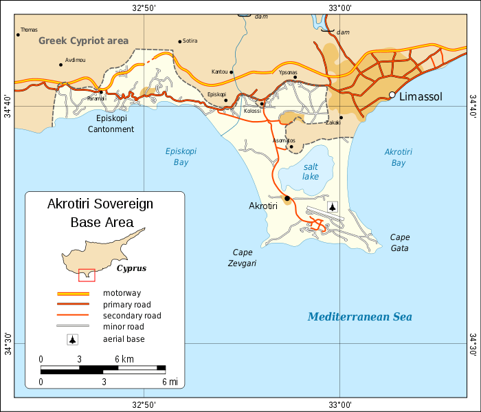Akrotiri and Dhekelia Map