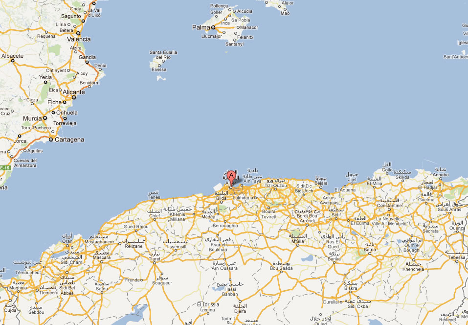 Alger Map - Algeria