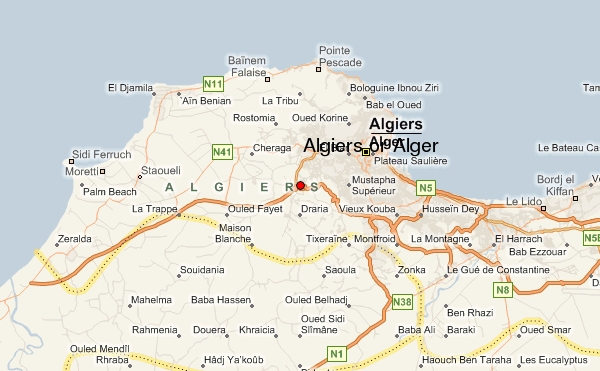 Alger Map - Algeria