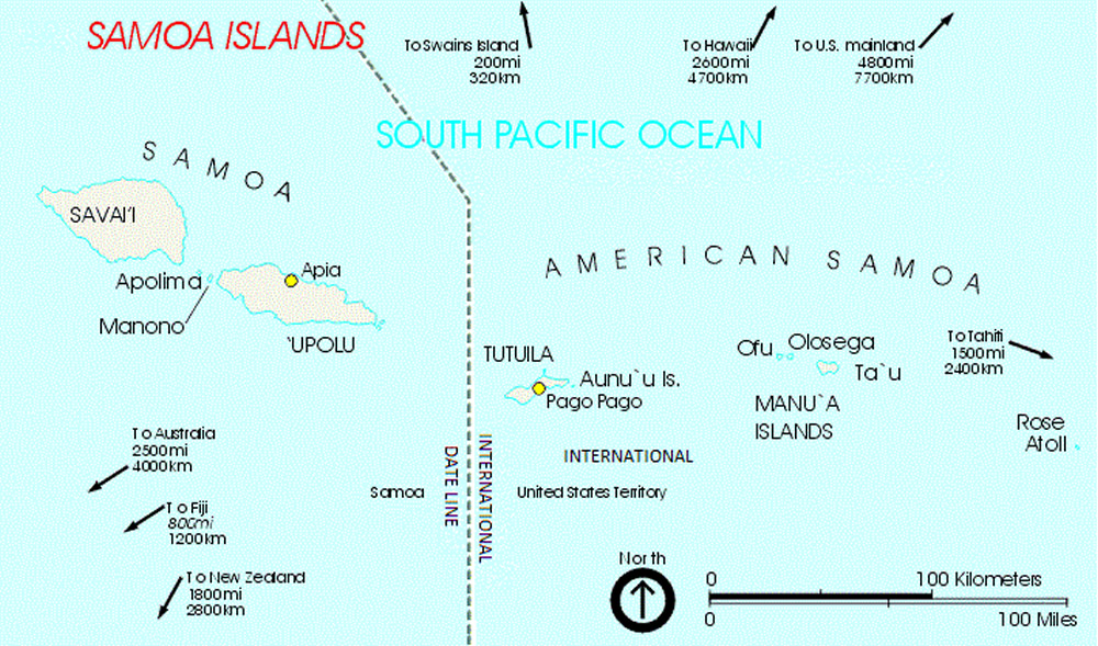 American Samoa Google Map