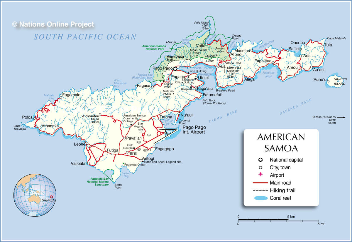 Map of American Samoa