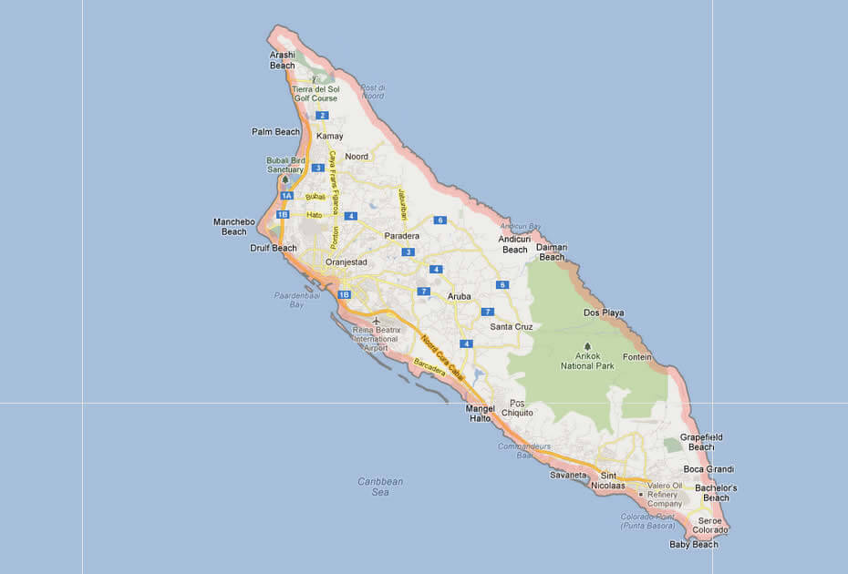 Aruba Map - Aruba