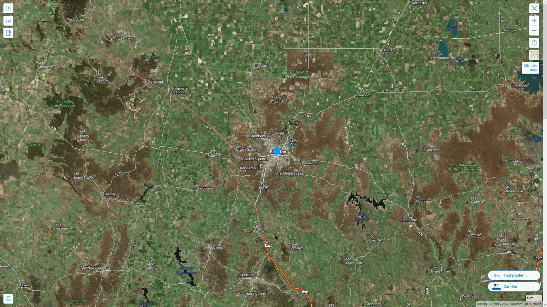 Bendigo Map - Australia
