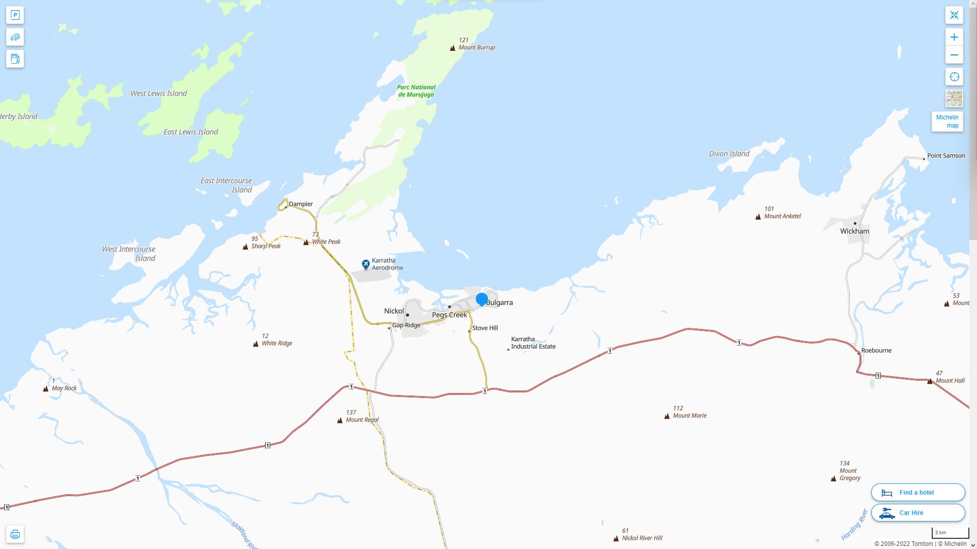 Karratha Map - Australia
