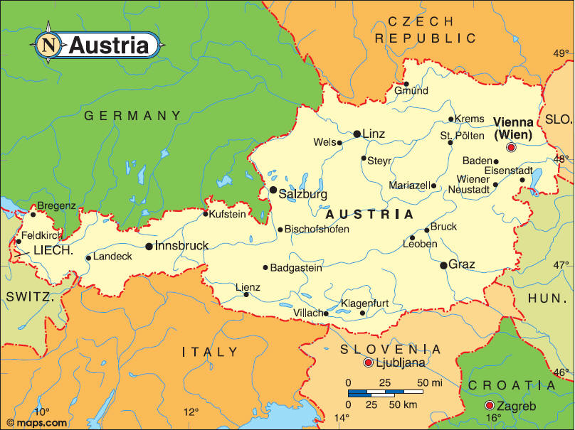 Vienna Map - Austria