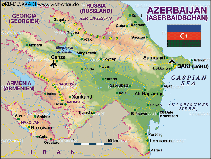 Baku Map - Azerbaijan