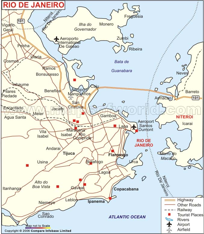 Rio de Janeiro Map - Brazil