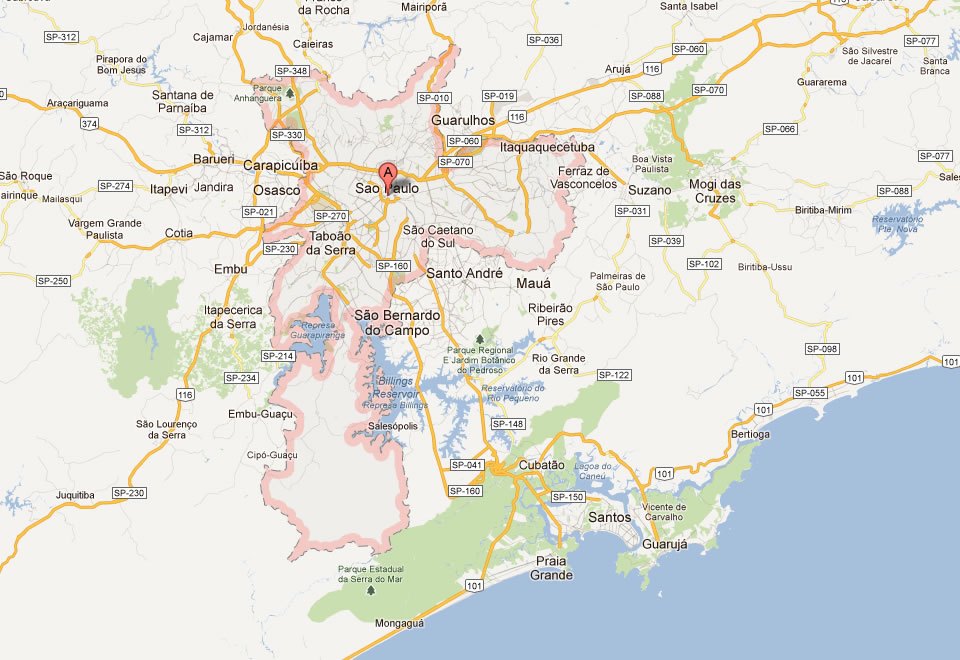 Sao Paulo Map - Brazil