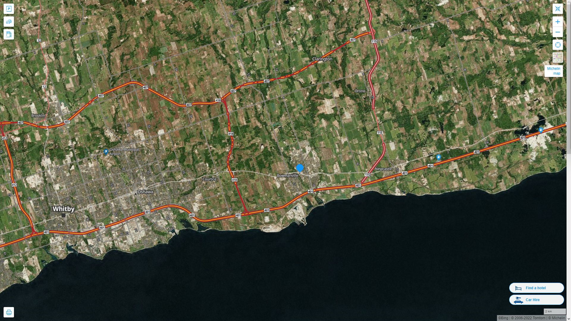 Bowmanville Map - Canada