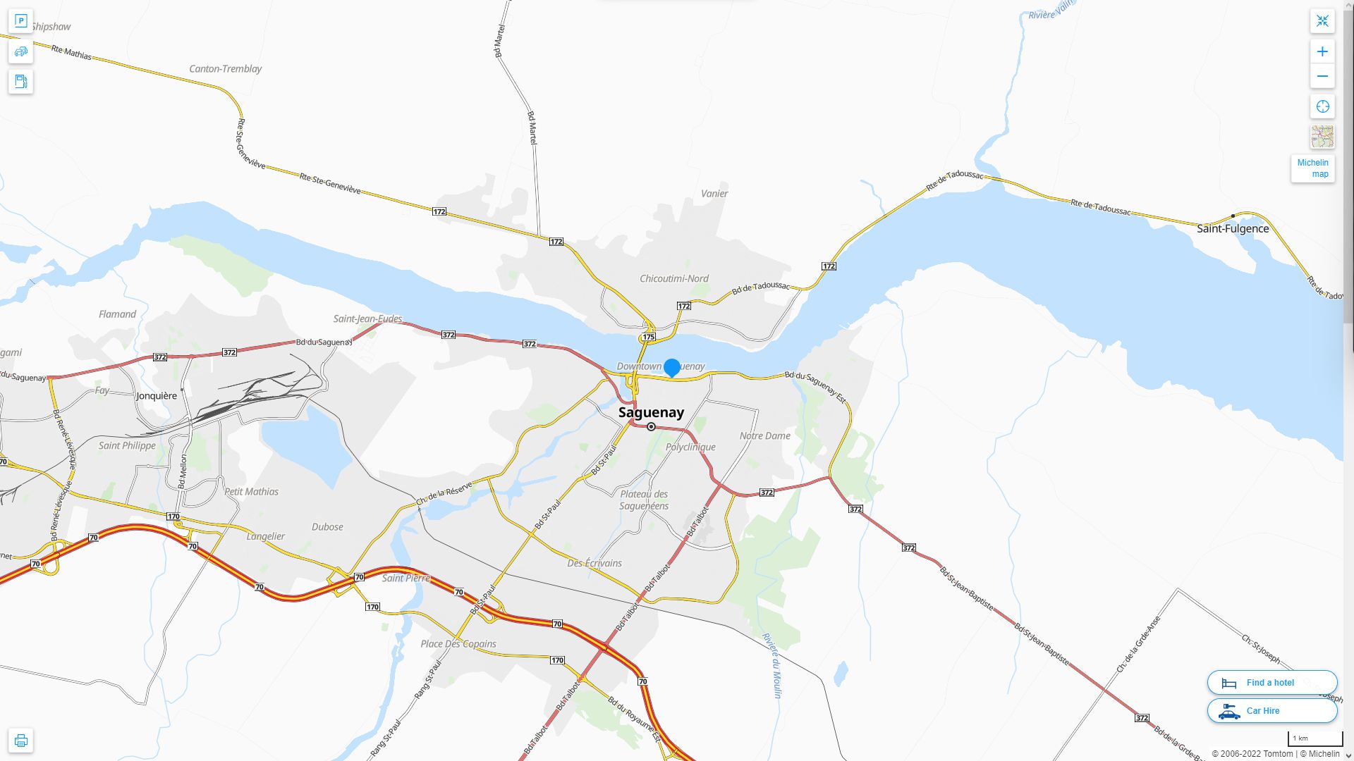 Chicoutimi Jonquiere Map - Canada