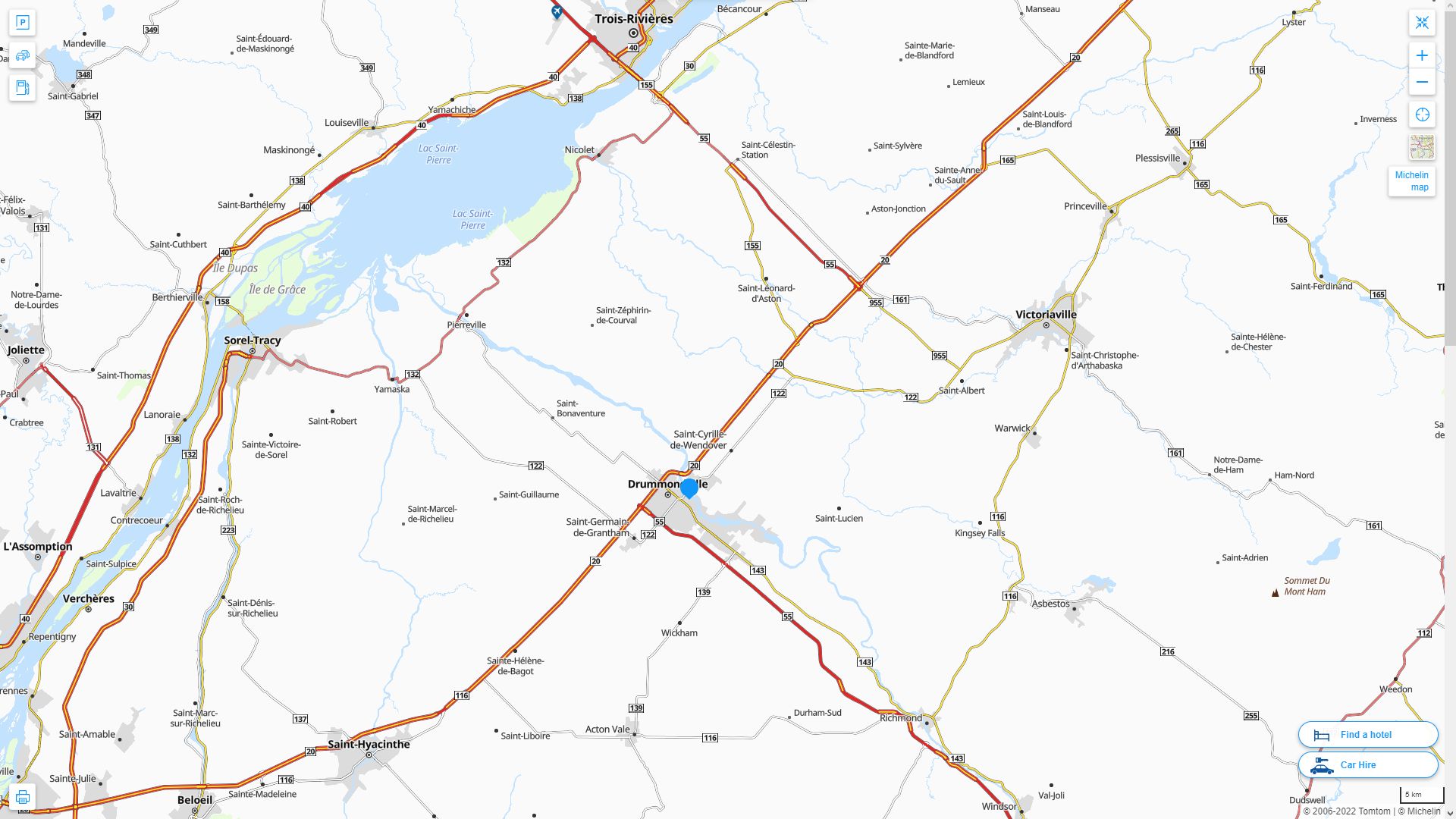 Drummondville Map - Canada