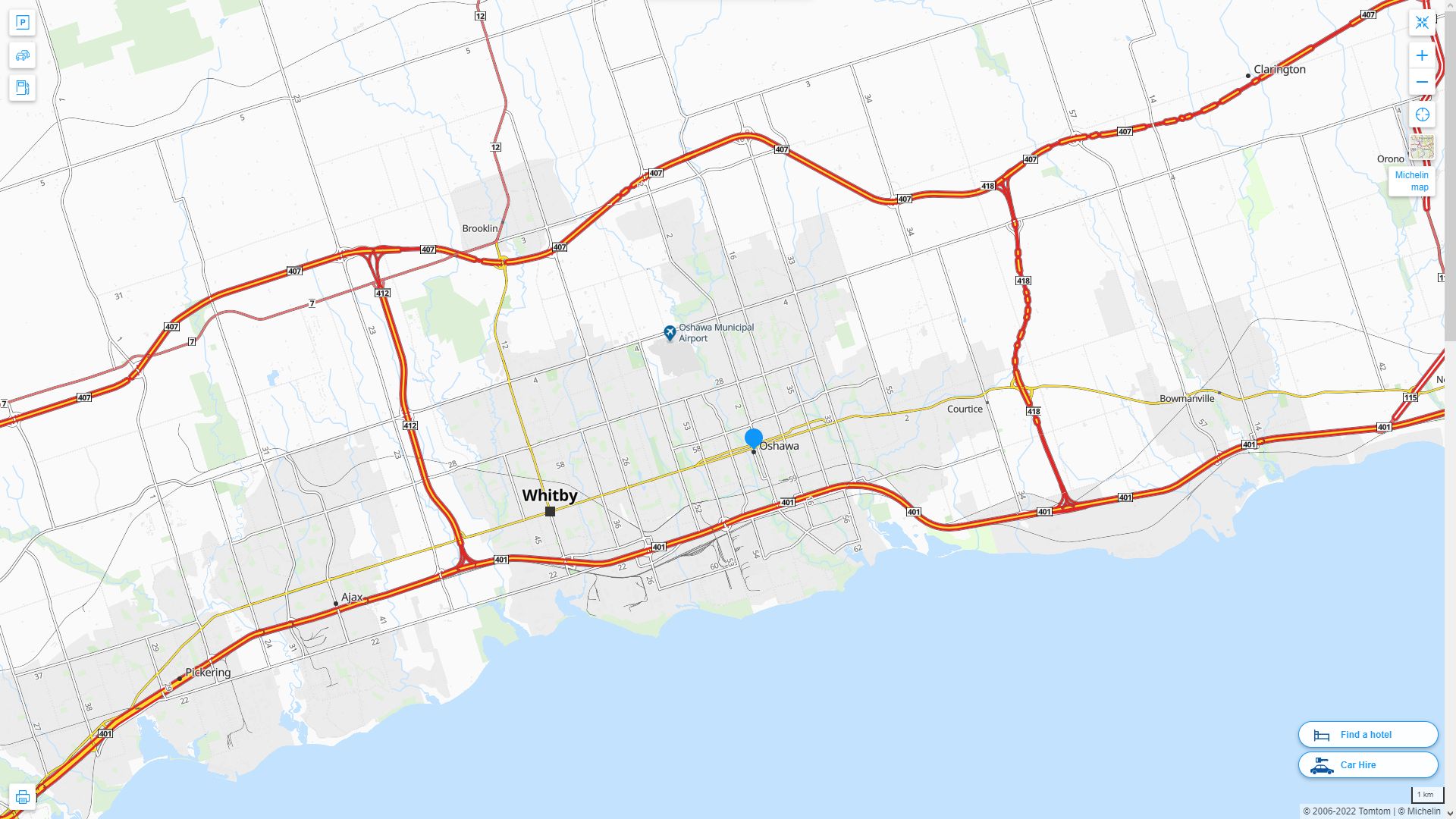 Oshawa Map