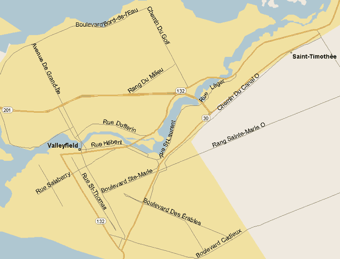 Salaberry de Valleyfield Map - Canada