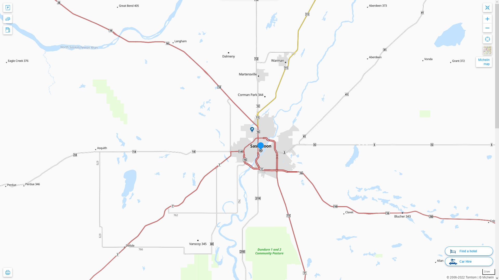 Saskatoon Map