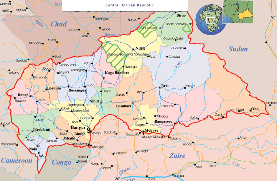 Carnot Map - Central African Republic