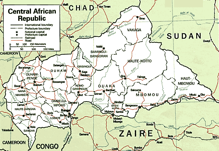 Central African Republic Map