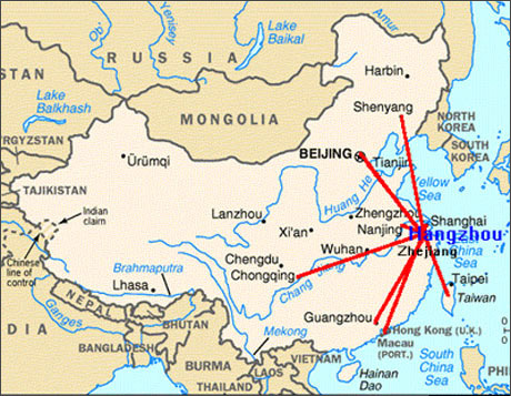 Hangzhou Map - China