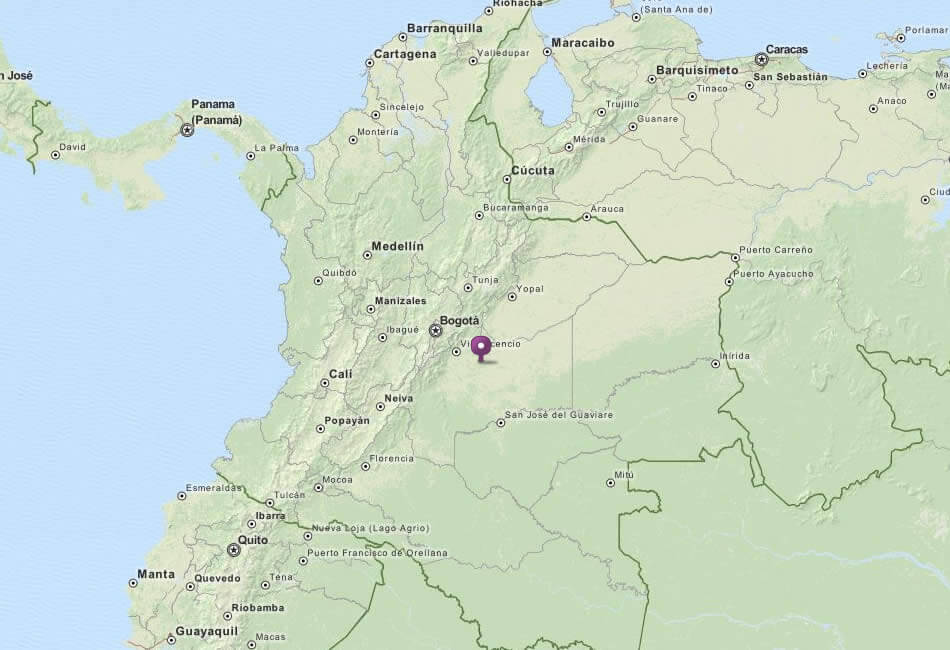 Colombia Physical Map Cities