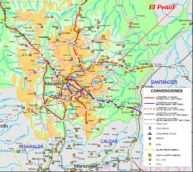 Medellin Map - Colombia