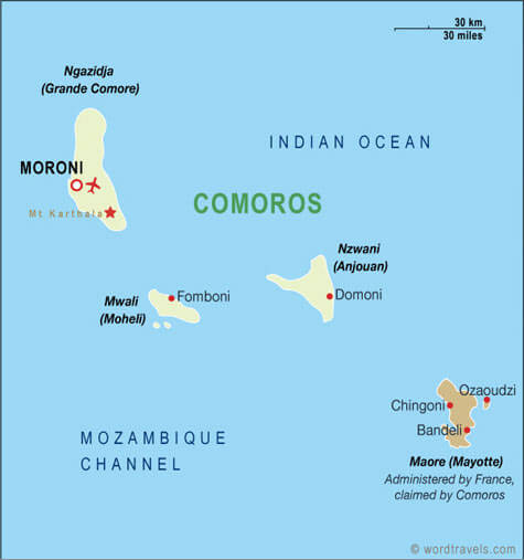 Comoros Map