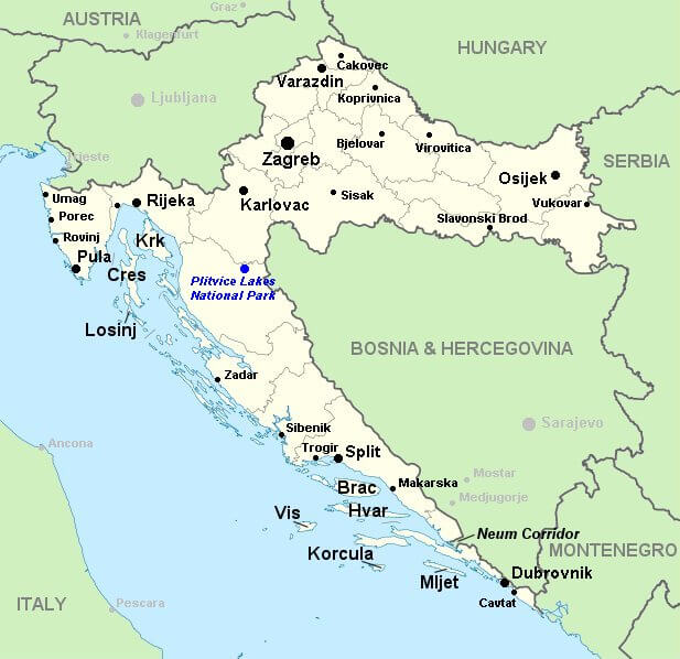 Croatia Map