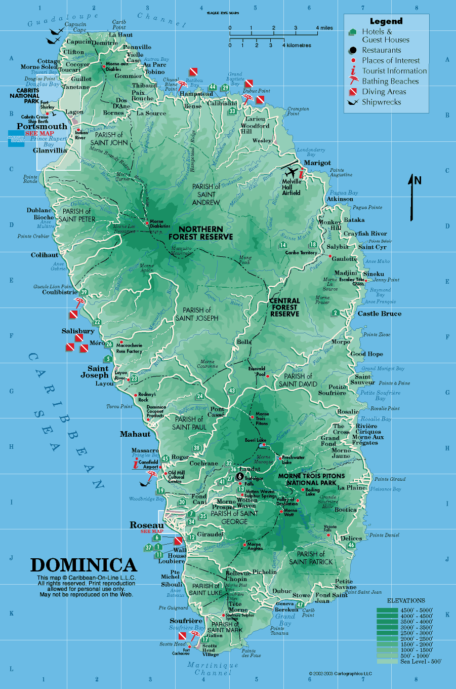 Dominica Map