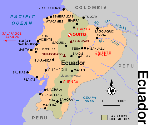 Ecuador Map South America