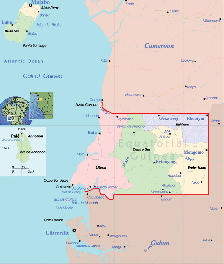 Equatorial Guinea Map