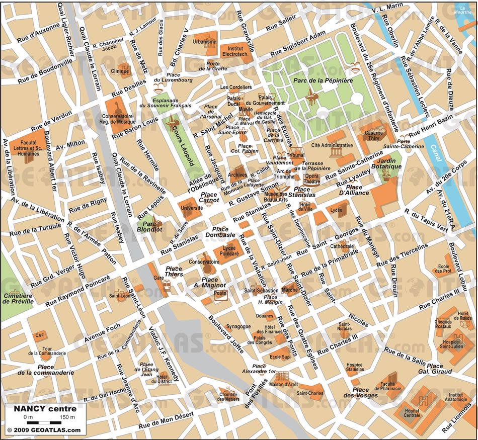 Nancy Map - France Nancy Map - France
