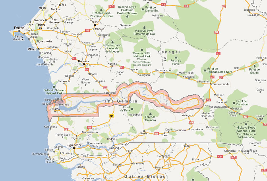 Gambia Map