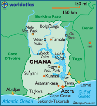 Ghana Map - Ghana
