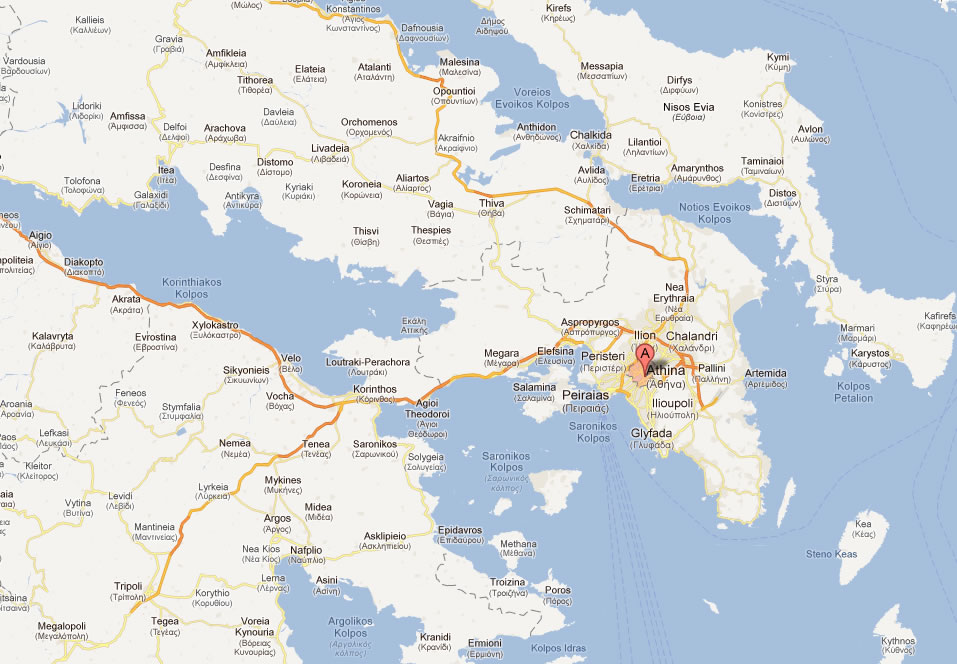 Athens Map - Greece