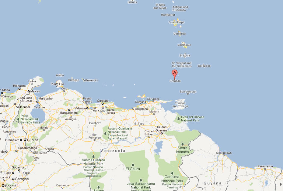 Grenada Map Caribbean