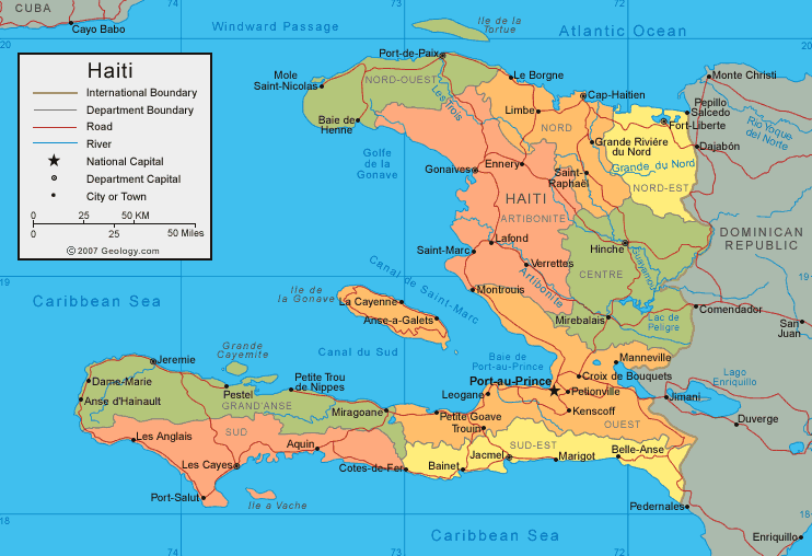 Haiti Regions Map