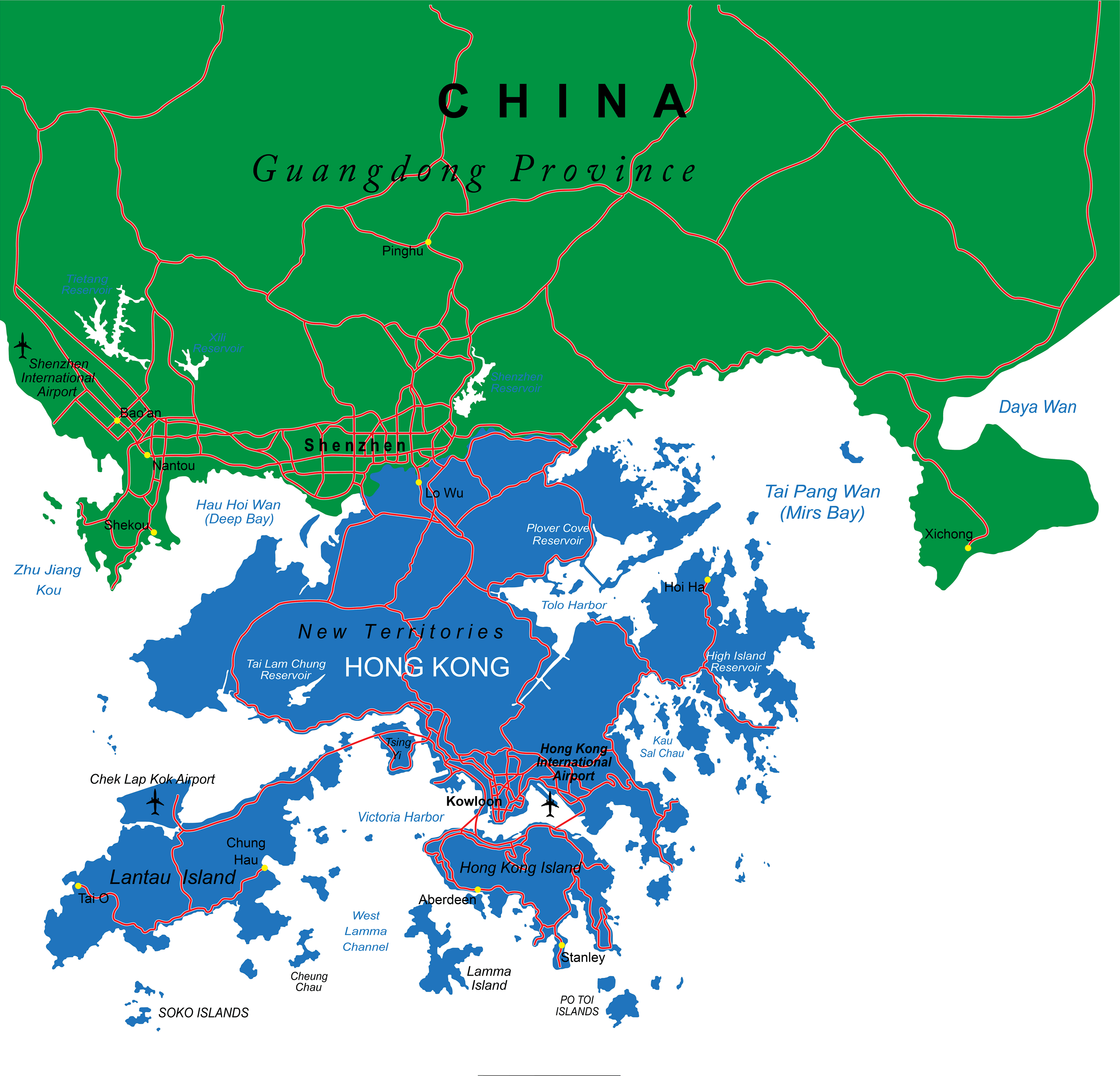 Map Hong Kong Map Hong Kong