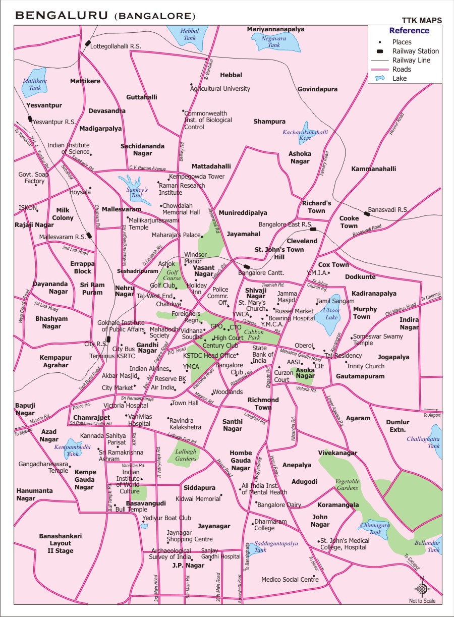 Bangalore Map Bangalore Map