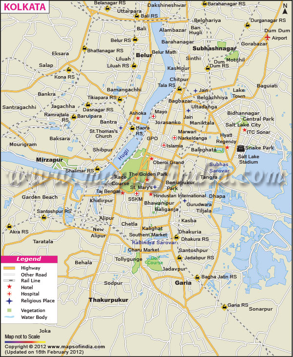 Calcutta Map - India