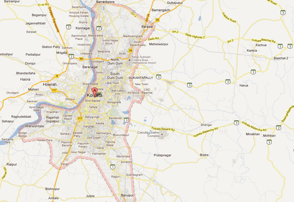 Calcutta Map - India