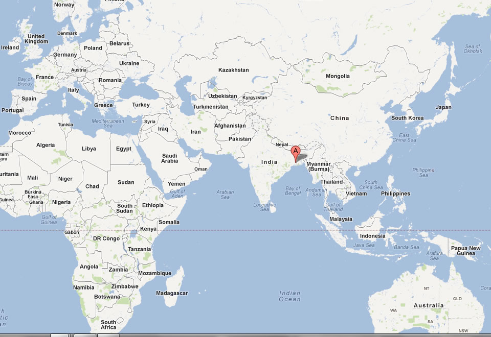 Calcutta Map - India