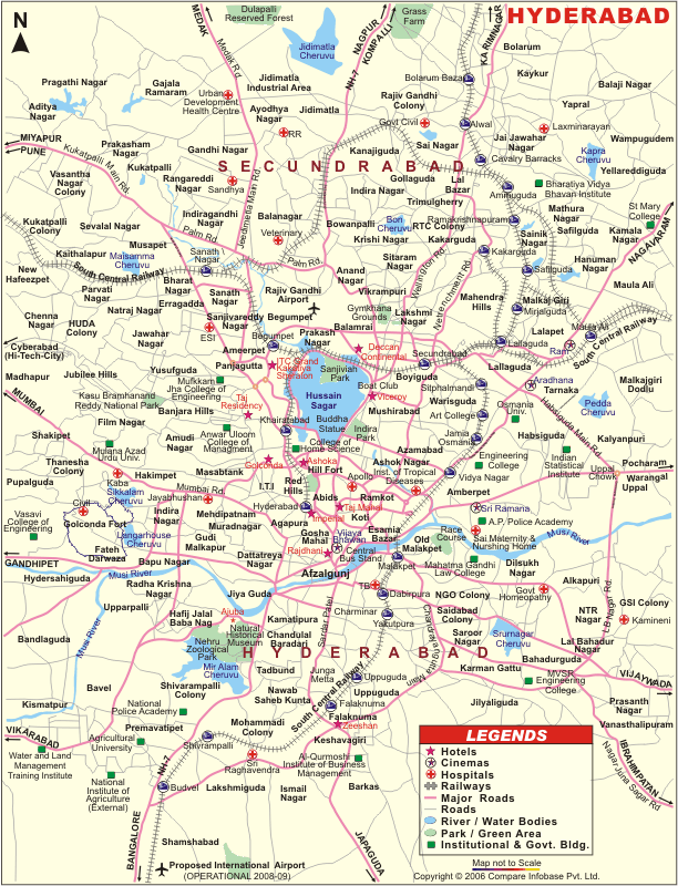 Hyderabad Map - India