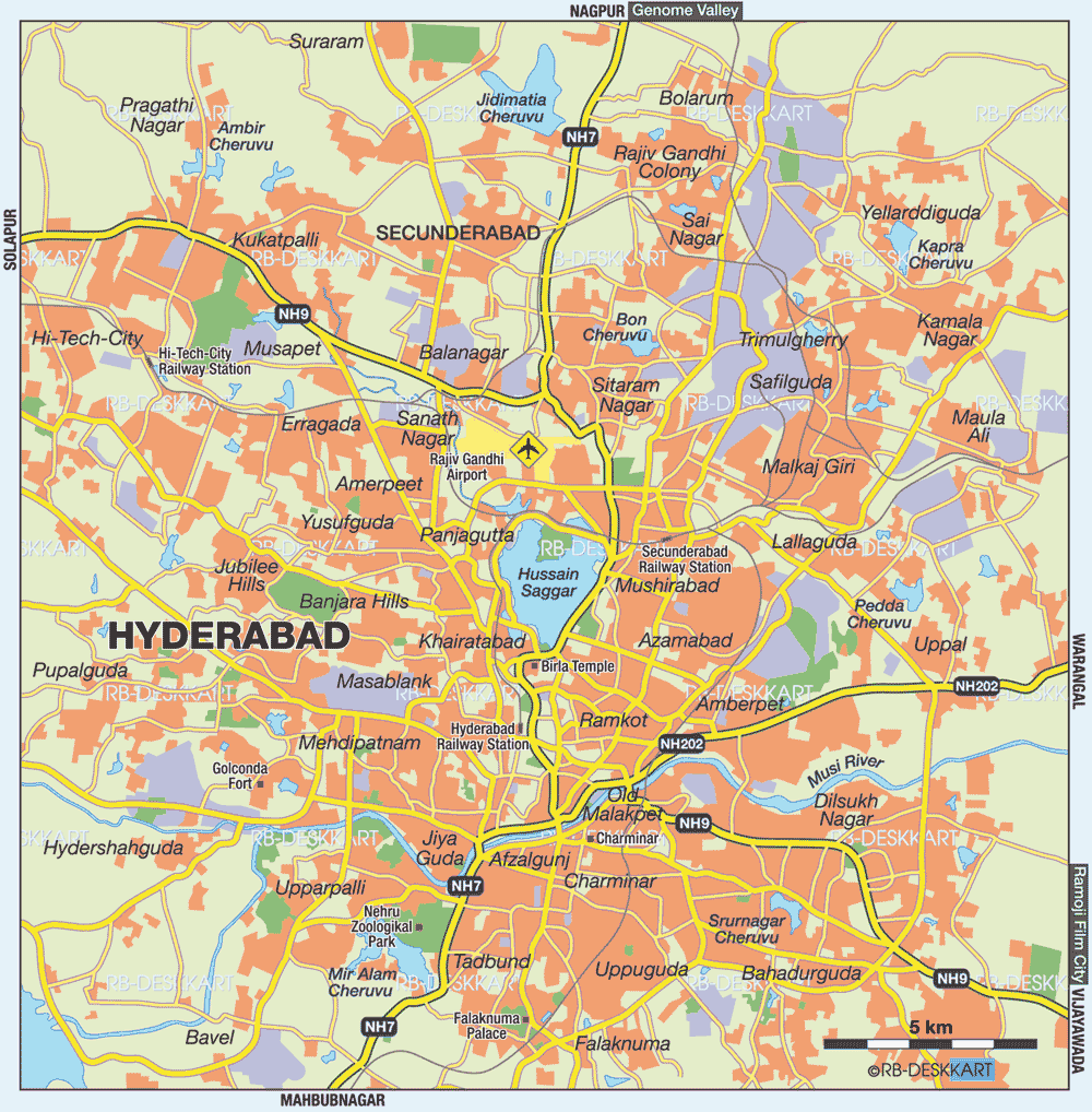 Hyderabad Map - India