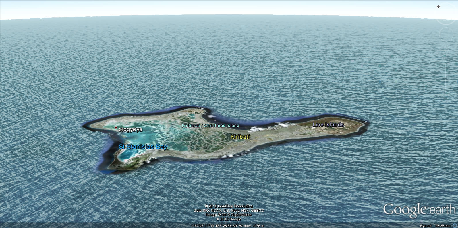 Nikumaroro Island Satellite Map