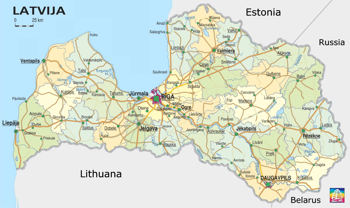 Latvia Map