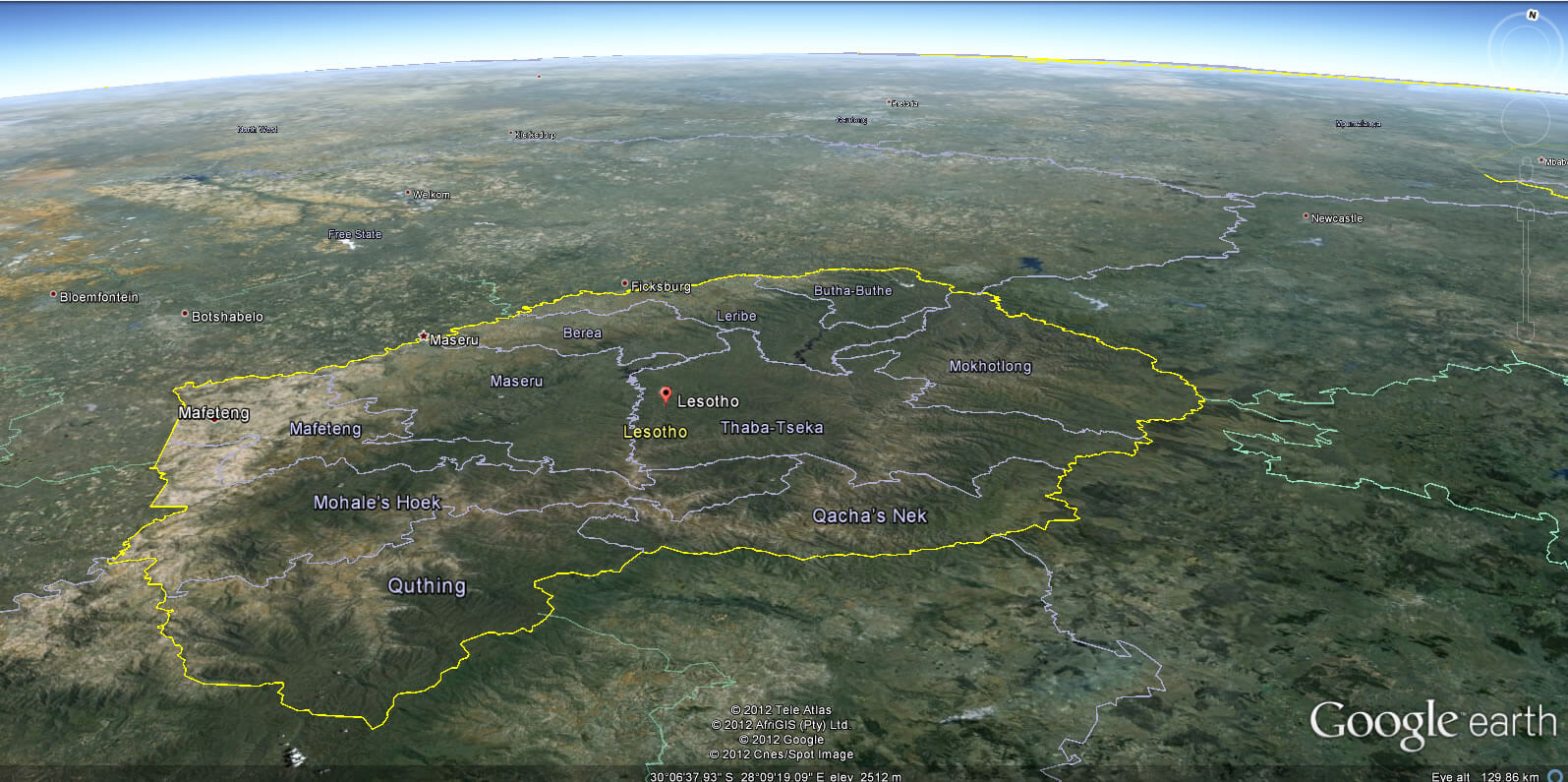Lesotho Map
