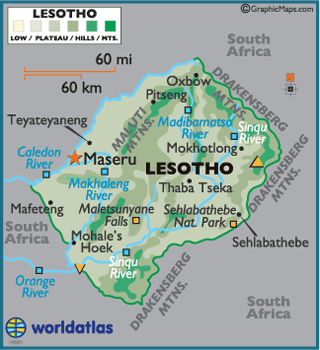 Lesotho Map