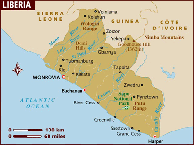 Liberia Map
