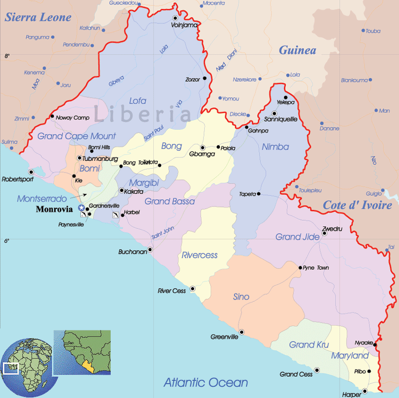 Liberia Map